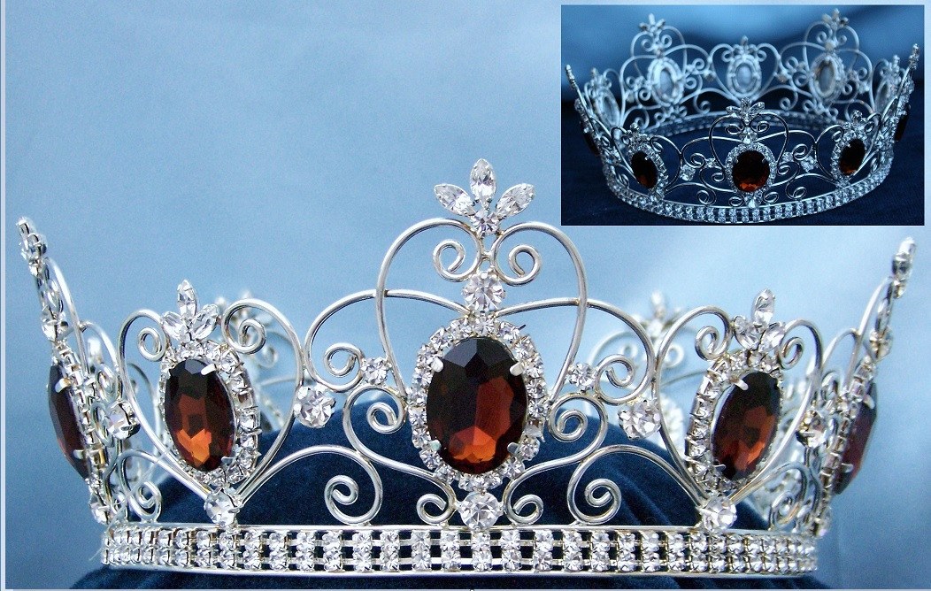 Rhinestone Imperial Celtic Dark Brown Amber Unisex Silver Crystal Crow ...