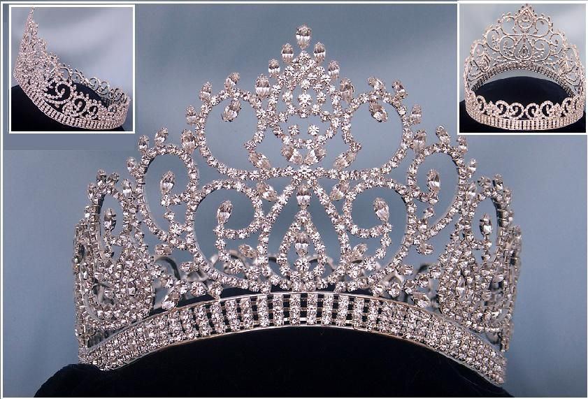 Beauty Pageant Award Silver Contoured Full Crown – CrownDesigners