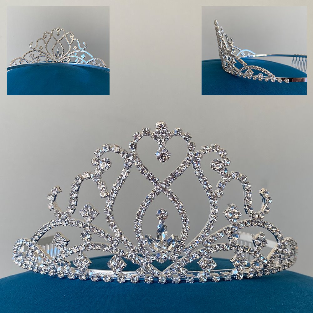 Bridal Queen Princess Rhinestone Crown Tiara – CrownDesigners